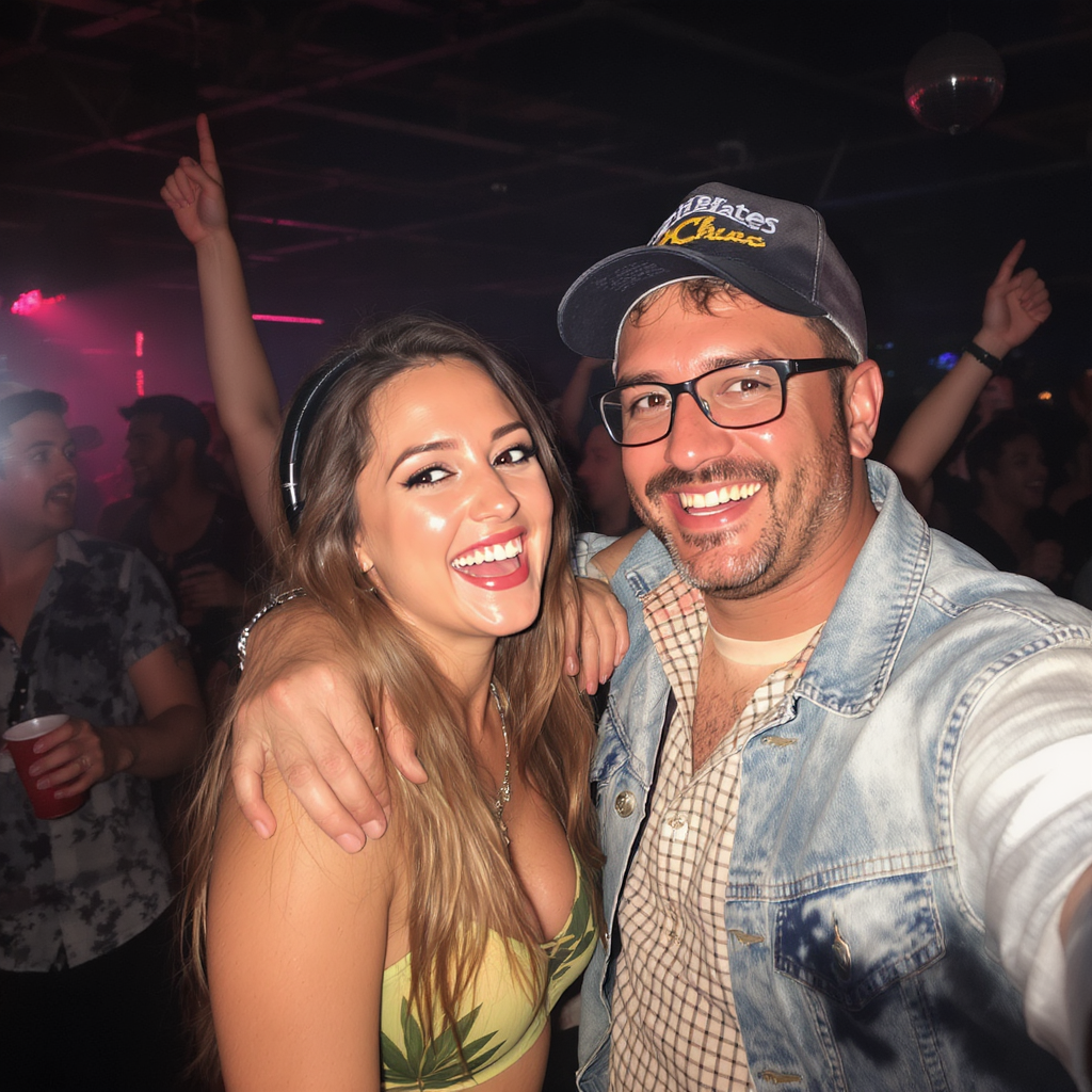 FLUX prompt: Having fun at disco club