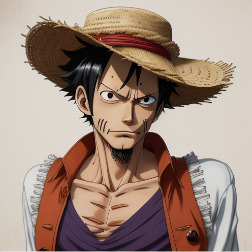 DreamShaper prompt: A unique combination of Luffy from th...