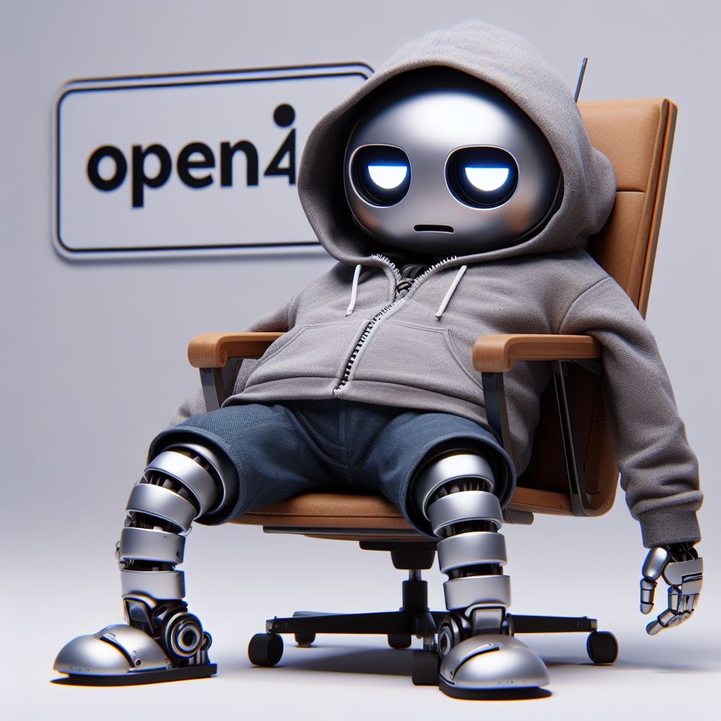 Stable Diffusion prompt: A cartoon robot with a lazy and ...