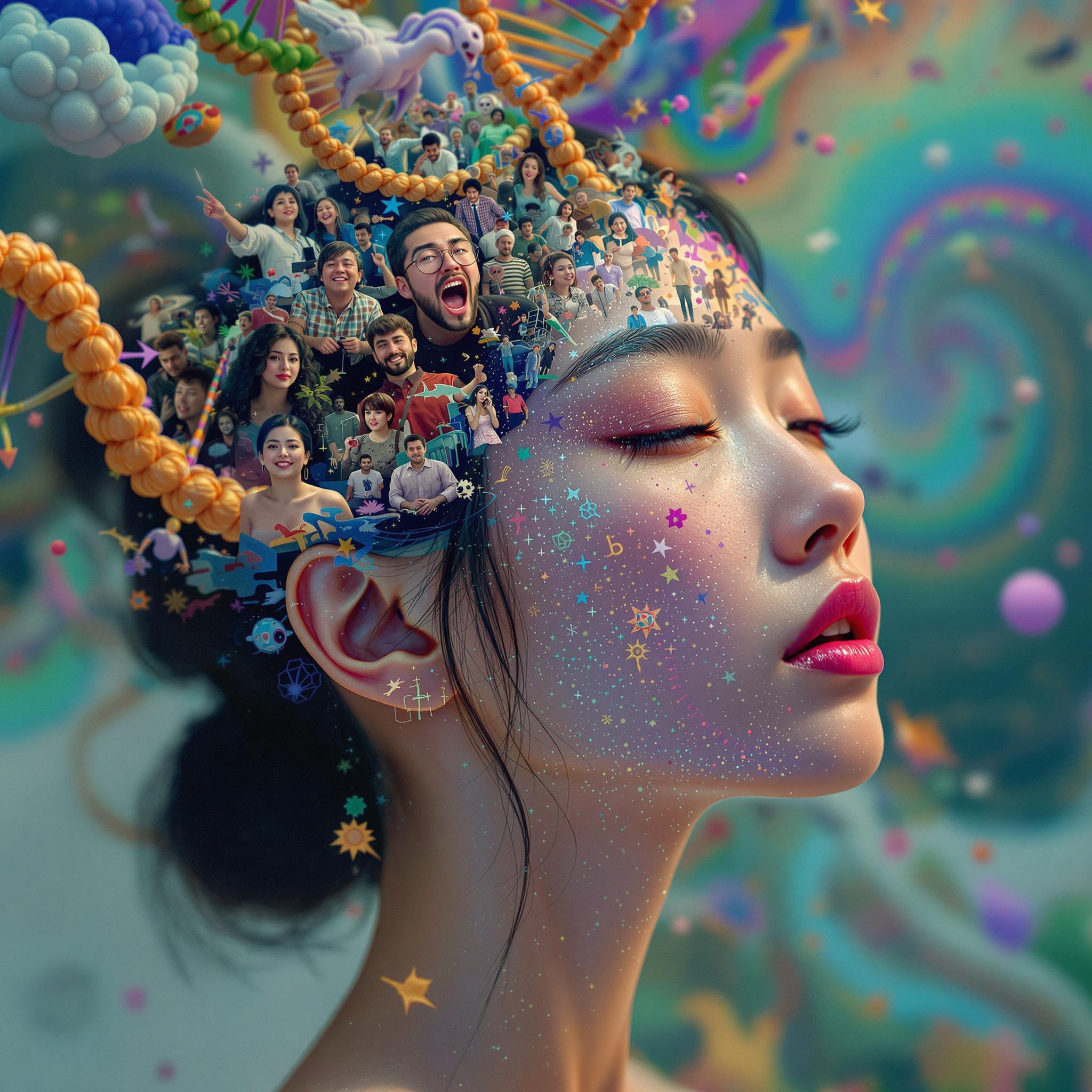FLUX prompt: You are a young mellow Asian woman with your...