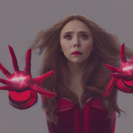 Stable Diffusion prompt: elizabeth olsen artstation scarl...