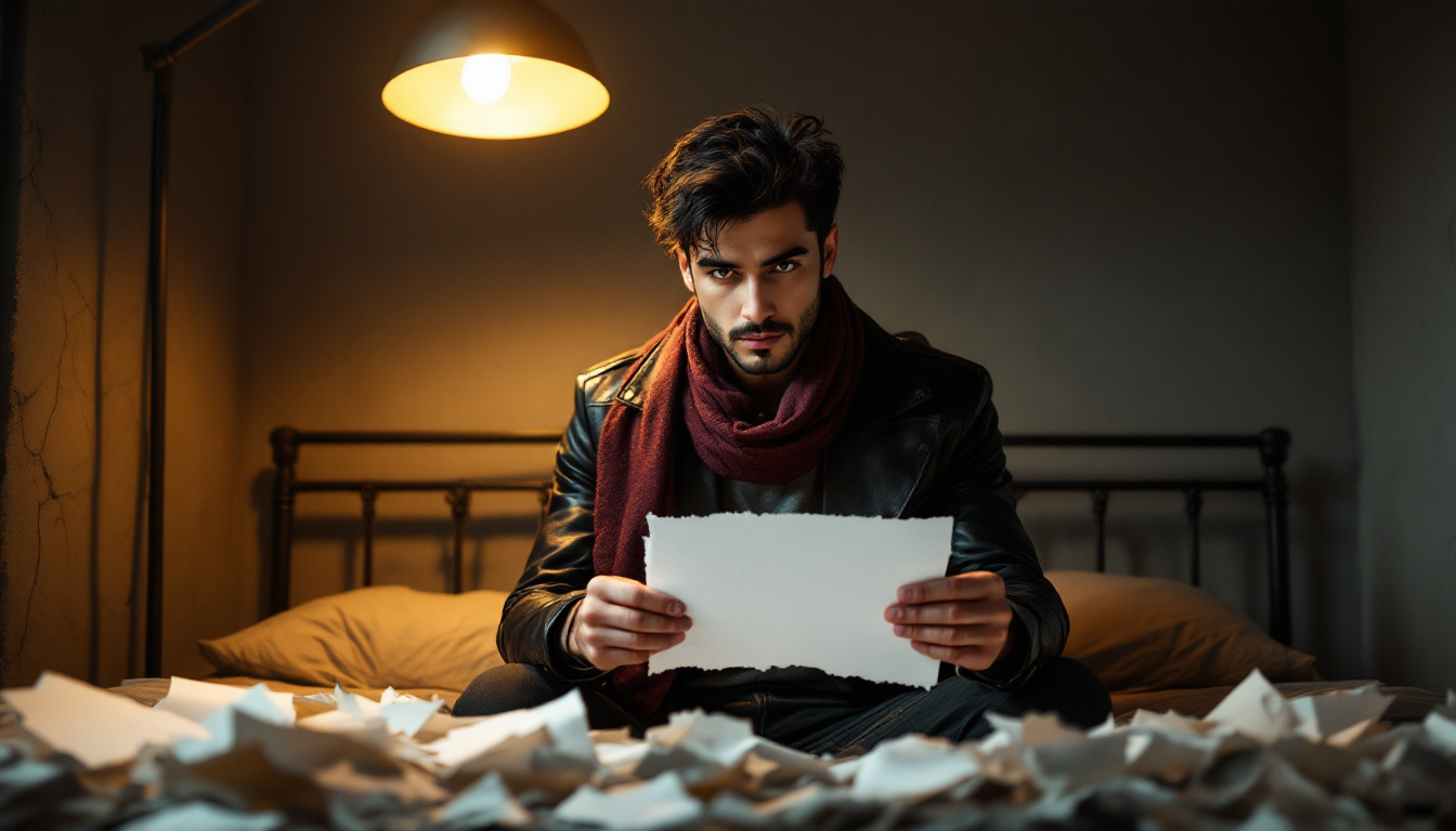 FLUX prompt: Amir, a young Iranian man with deep brown ey...