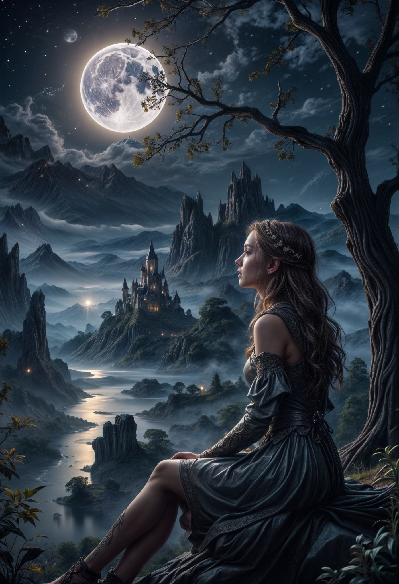 Stable Diffusion prompt: A dream from a woman in a long d...