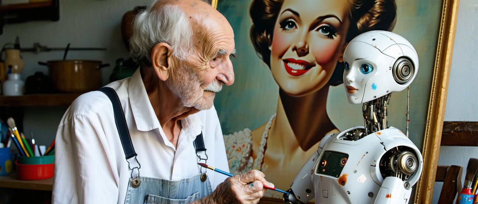 Stable Diffusion prompt: A very old man, ninety years ol...