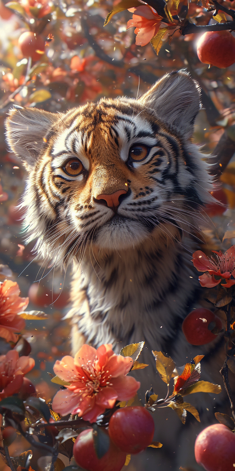 Midjourney prompt: digital art of a beautiful tiger pokem...
