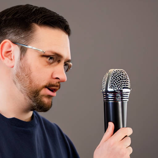 Stable Diffusion prompt: 32-year-old man on stage speakin...