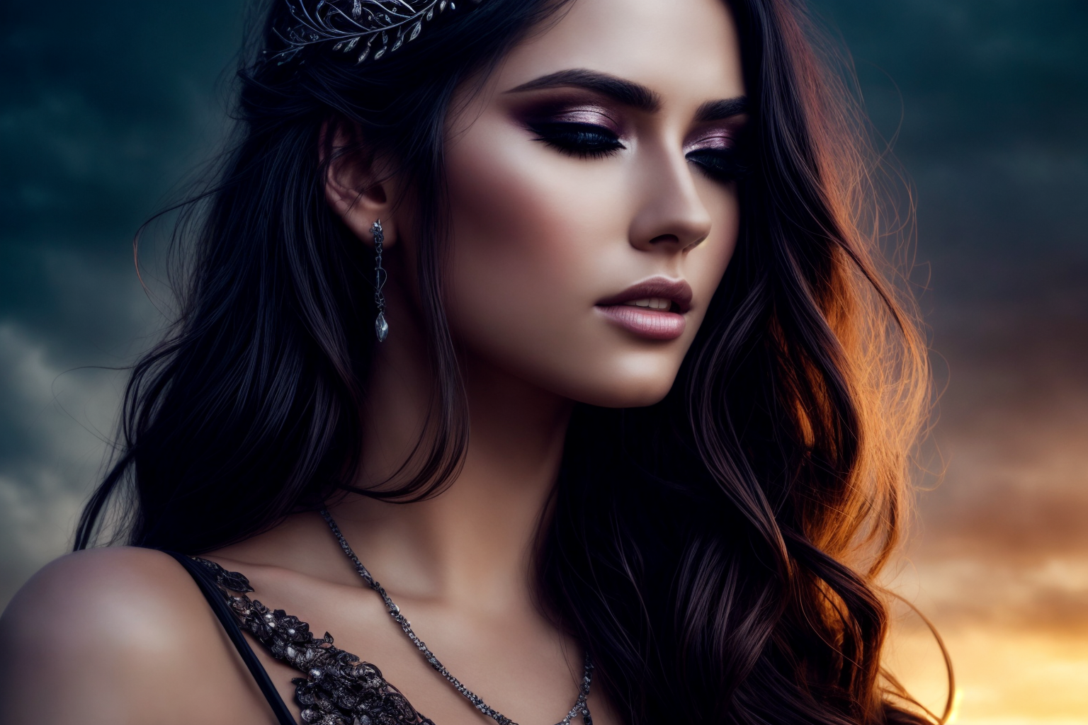 Stable Diffusion prompt: Beautiful pagan druid, stoneheng...