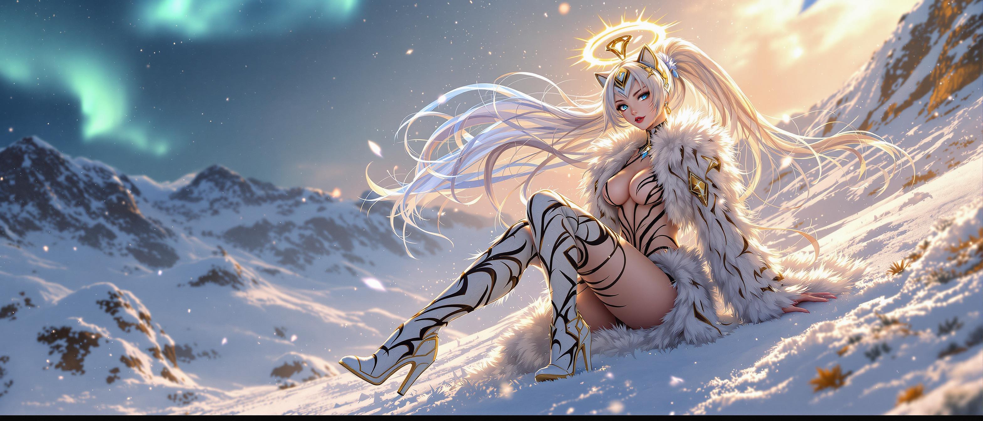 FLUX prompt: Iris Cannary-Violet Evergarden, Full body op...