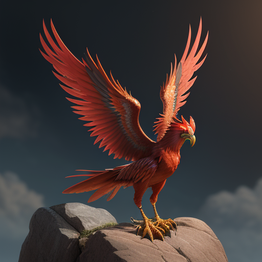 DreamShaper prompt: Photo of a ultra realistic phoenix, c...