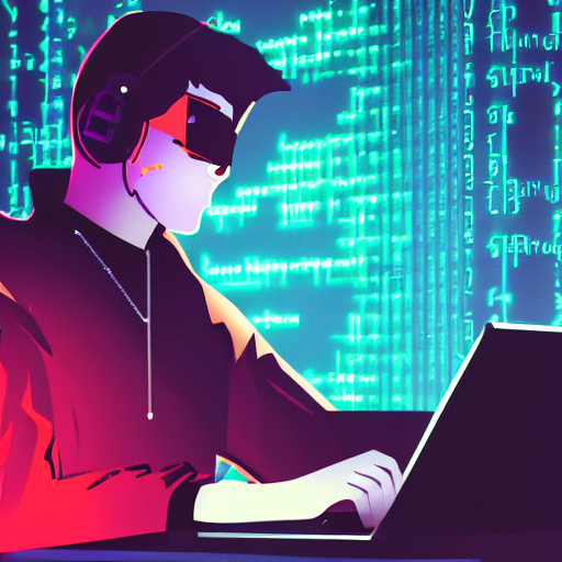 Stable Diffusion prompt: Aesthetic hacker boy, computer s...