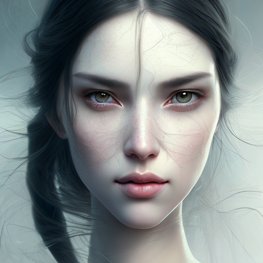 Openjourney prompt: portrait of woman with long black hai...