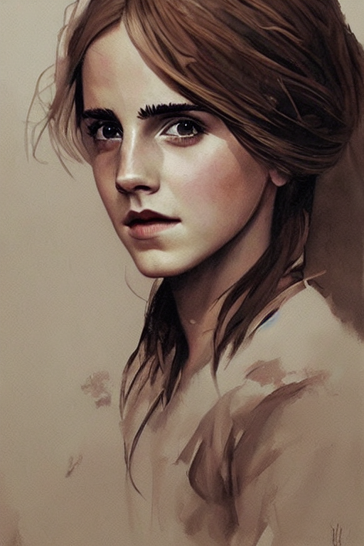 Stable Diffusion prompt: a portrait of emma watson, beaut...