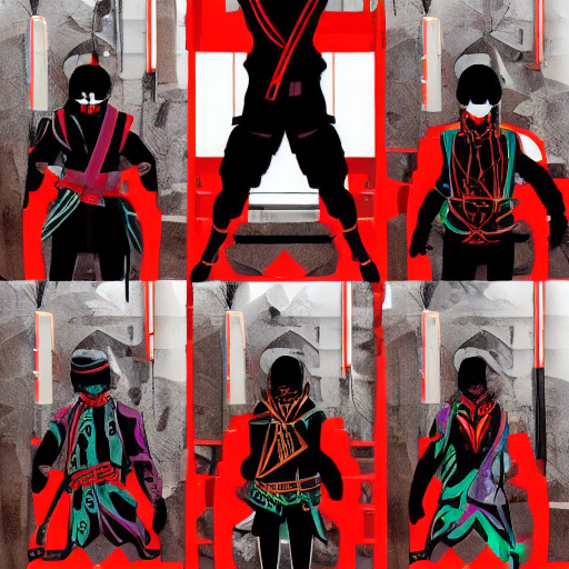 Stable Diffusion prompt: Make an image of a cyborg ninja ...