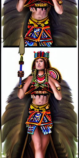 Stable Diffusion prompt: Character Design, aztec warrior ...