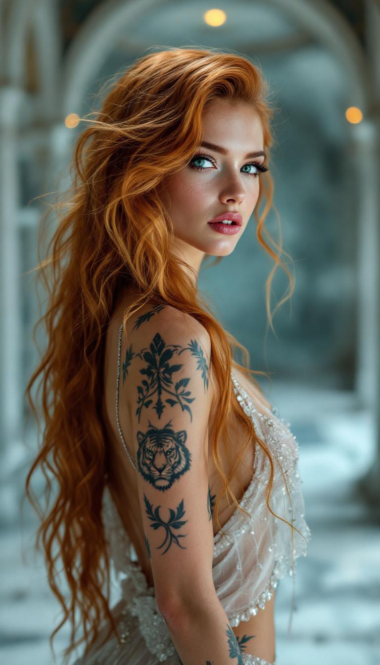 FLUX prompt: "High-resolution full body profile portrait ...