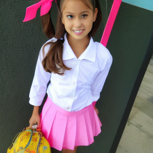 Stable Diffusion prompt: cute beautiful school girl
