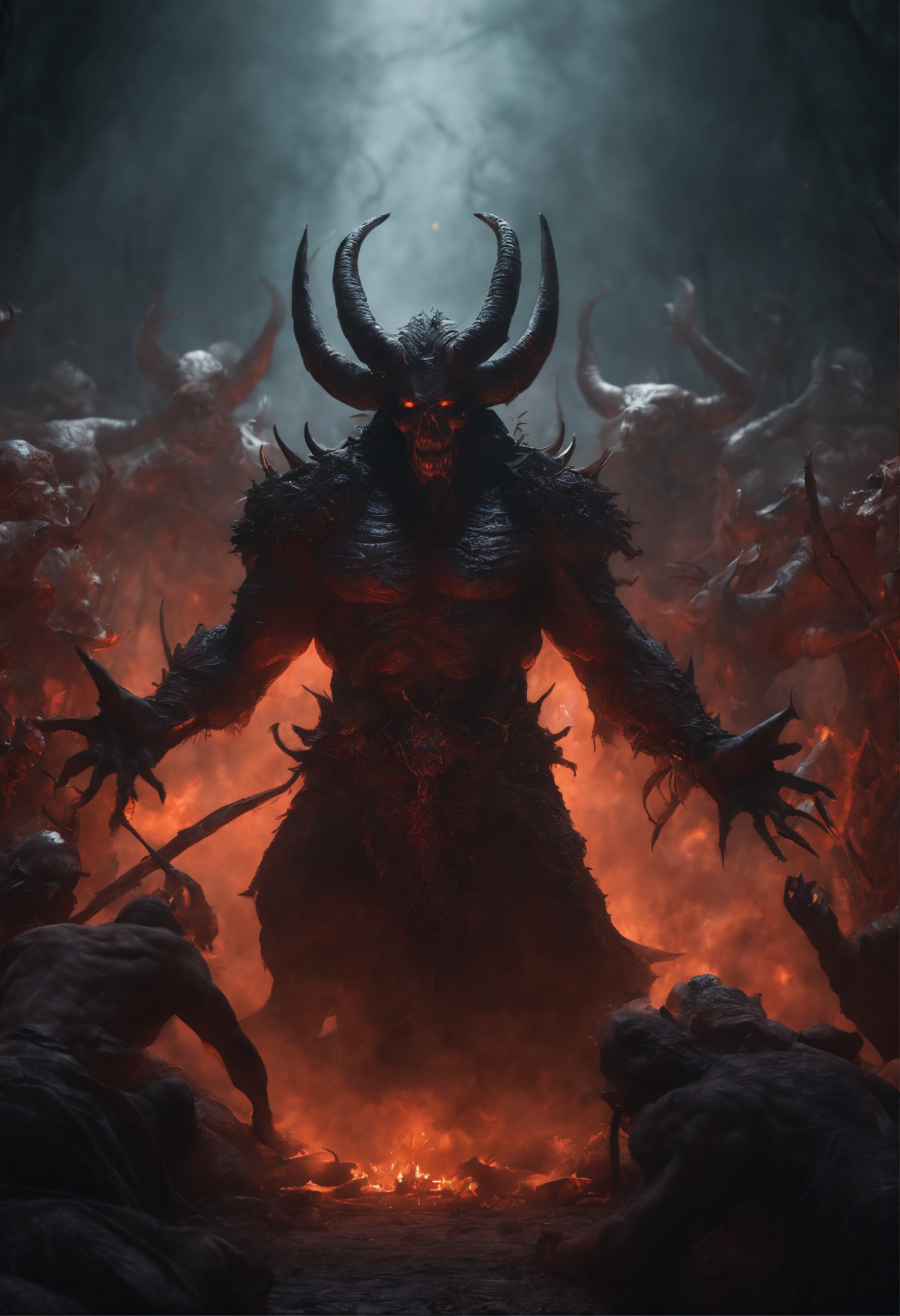 Stable Diffusion prompt: Evil Demon Conquers the World, T...