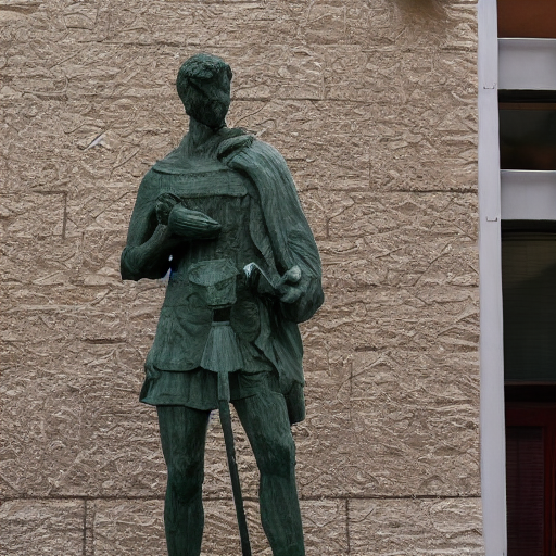 Stable Diffusion prompt: Generates an image of a statue o...