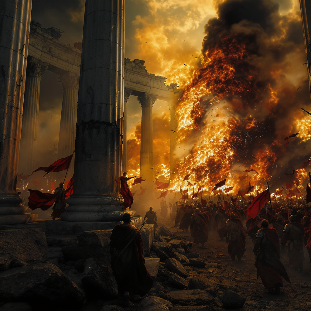 FLUX prompt: 1. The Fall of the Roman Empire Prompt: “Ci...
