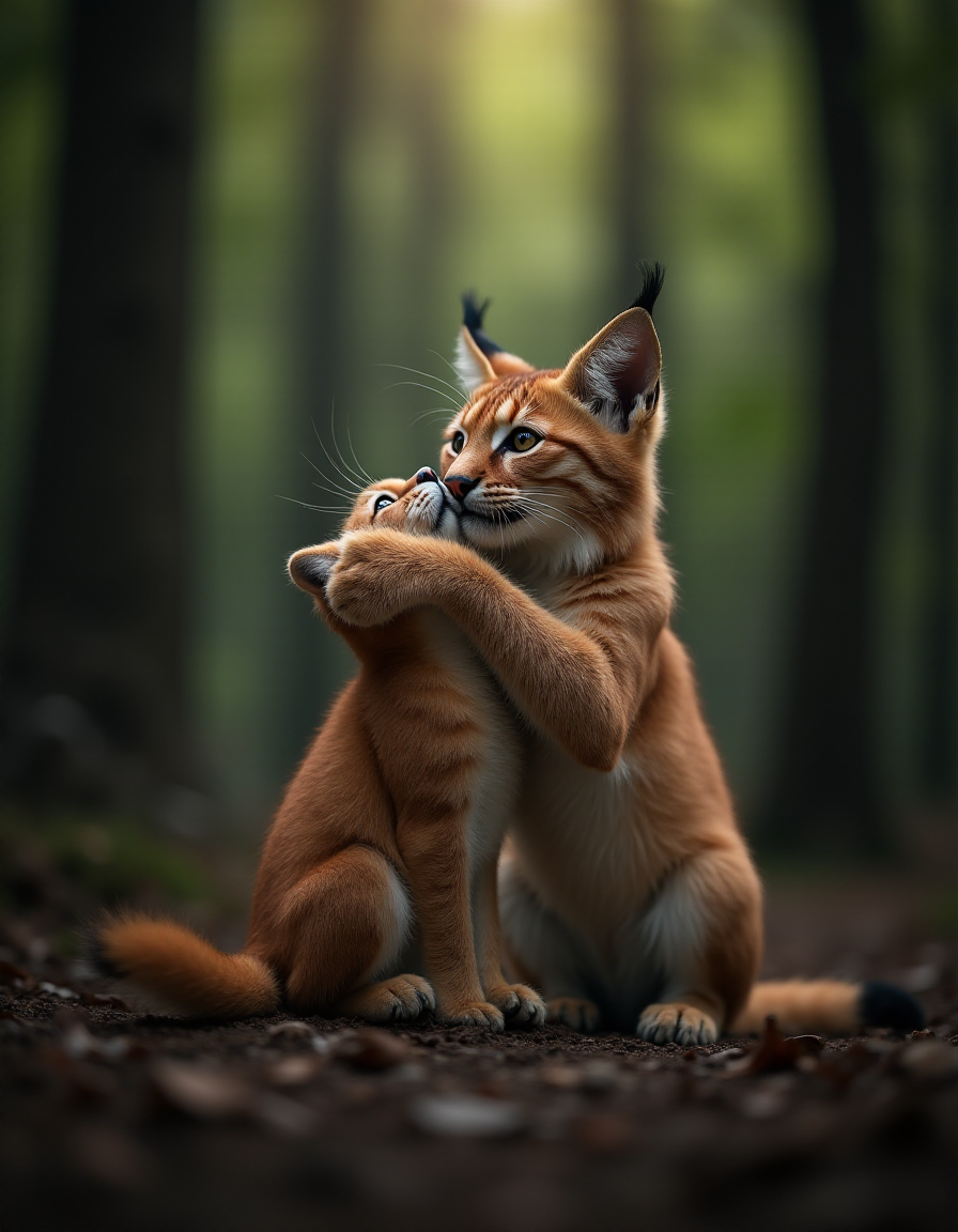 FLUX prompt: professional photograph of a lynx lit by moo...