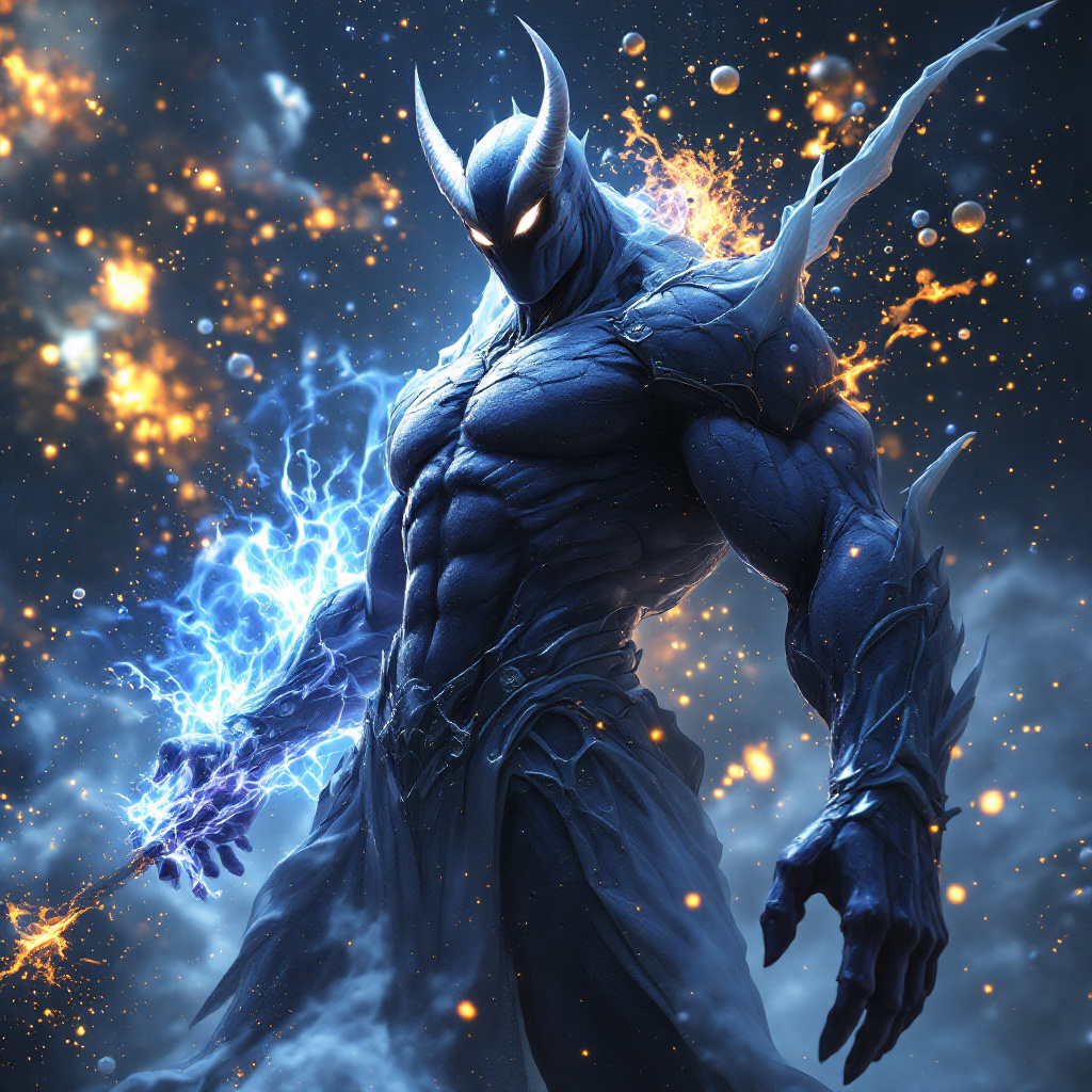 FLUX prompt: God of Acid and Chemicals, full-body, Etheri...