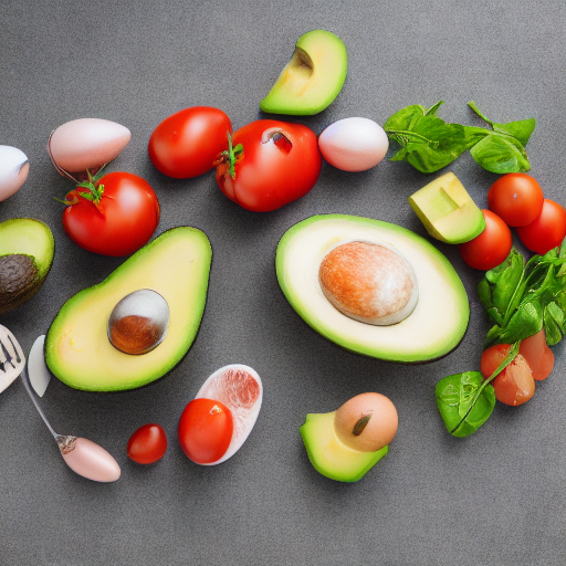Stable Diffusion prompt: very healthy food plate with avo...