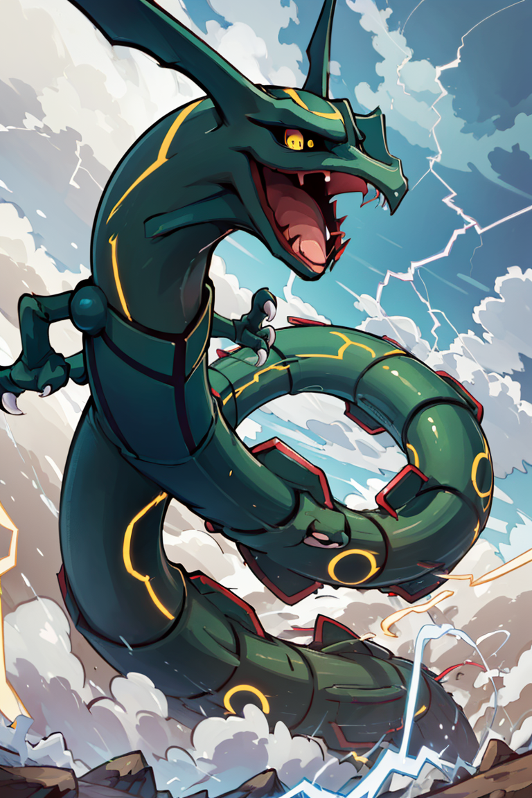 Best Rayquaza: Sky High Pokémon | レックウザ (Pokedex #0384) Models | PromptHero