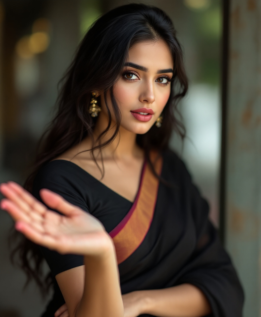 FLUX prompt: Jennifer Connelly ,21 years old, Indian hair...