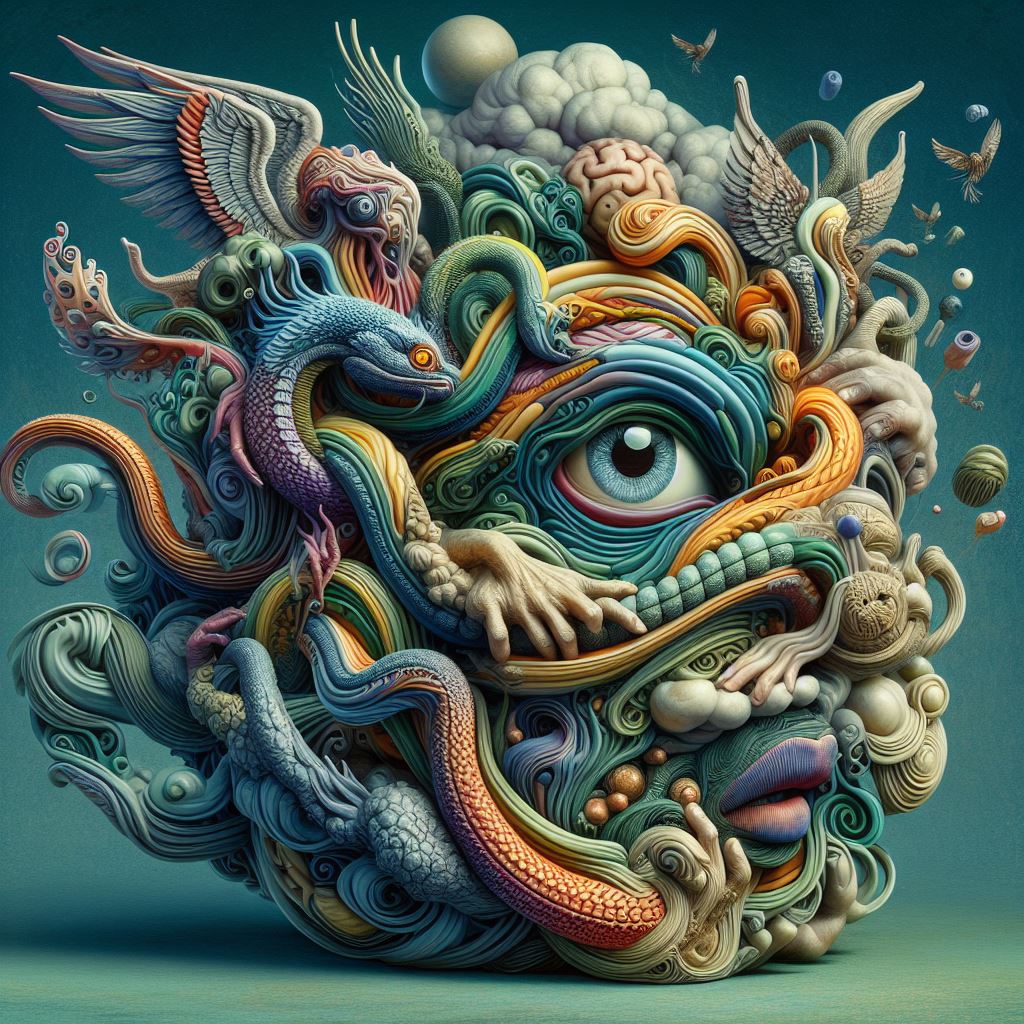 DALL·E prompt: Surrealist 3D Sculpture: Create a surreali...