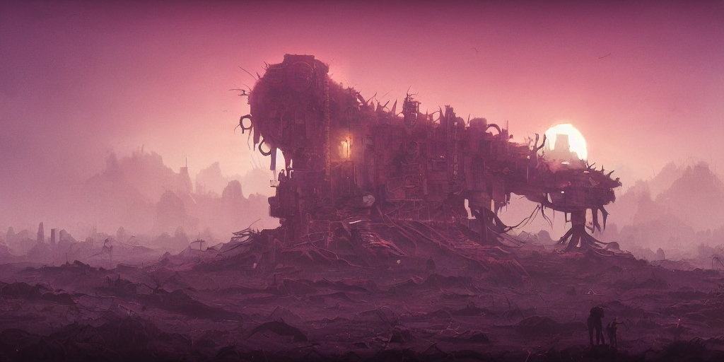 Stable Diffusion prompt: apocalyptic corrupted themes, ar...