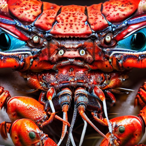 Stable Diffusion prompt: monstruous crustacean, close up,...