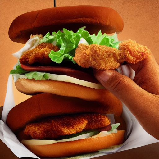 Stable Diffusion prompt: Realistic Crispy Chicken Sandwic...