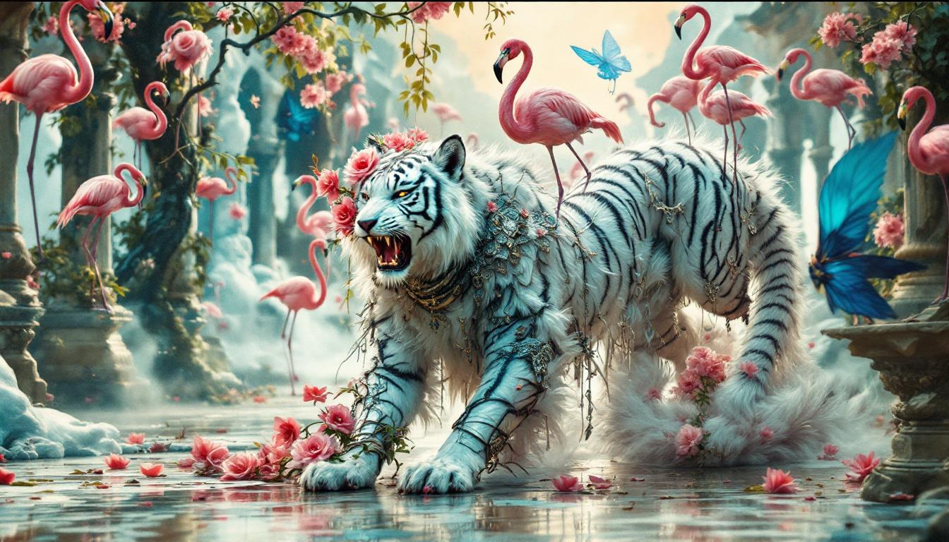 FLUX prompt: Surreal cosmic ephemeral fantasy, Alice in ...