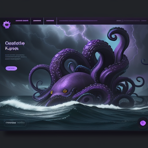 DreamShaper prompt: UI UX interface design with a purple ...