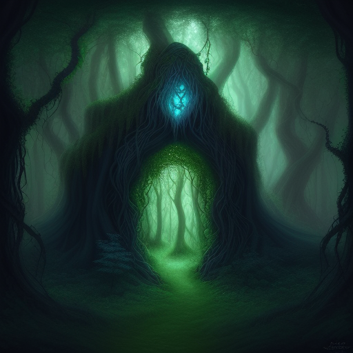 DreamShaper prompt: Mystical Forest Encounter: A digital ...