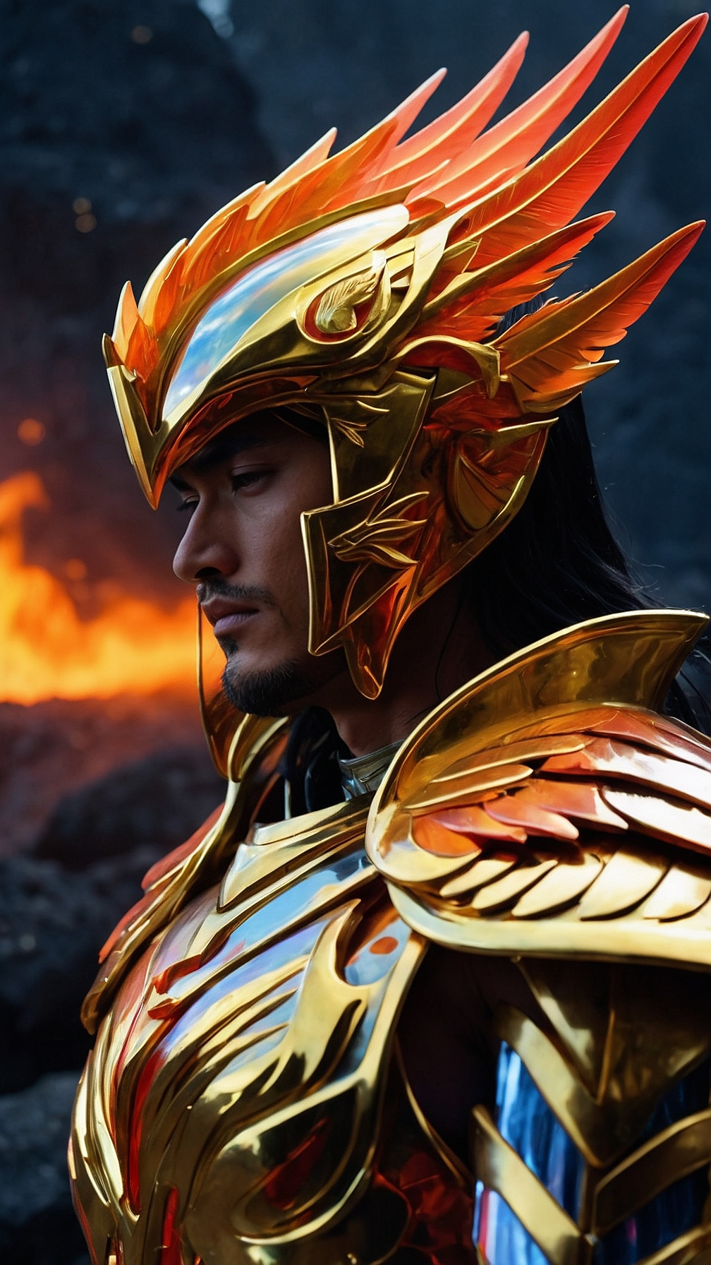 Stable Diffusion prompt: Ikki of fénix serious handsome m...