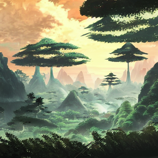 Stable Diffusion prompt: epic landscape, Architectural se...