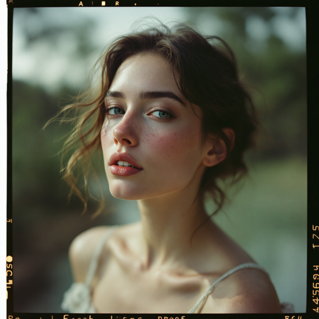 FLUX prompt: female, Caucasian, highly emotional, Polaroi...