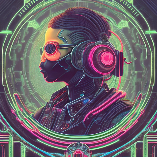 Openjourney prompt: nft style, fox cyberpunk, synthwave,