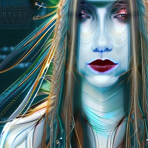 Stable Diffusion prompt: 1woman,beautiful,long hair,gold ...