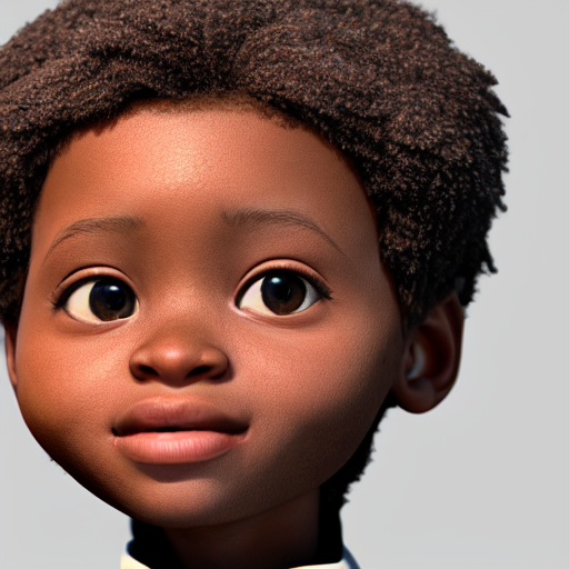 Stable Diffusion prompt: Pixar style little african ameri...