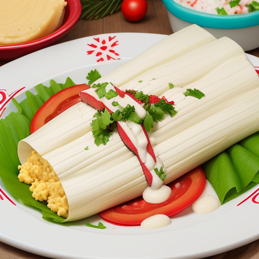 DreamShaper prompt: crea una imagen de un tamal de cerdo ...