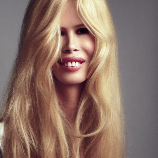 Stable Diffusion prompt: flowing blonde hair, claudia sch...