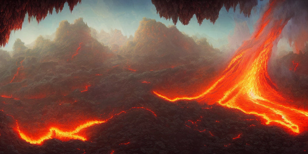 Stable Diffusion prompt: Terraria hell underworld biome,