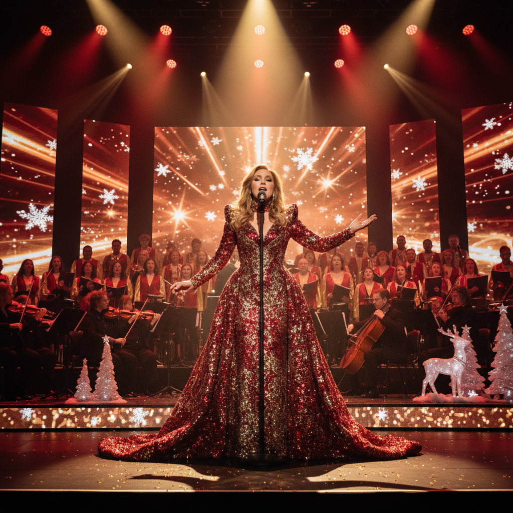Nano Banana prompt: A stunning female pop diva, powerful ...