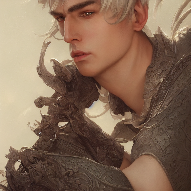 Stable Diffusion prompt: mdjrny-v4 style portrait of male...