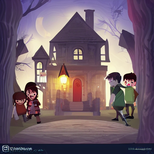Stable Diffusion prompt: the young protagonists make thei...
