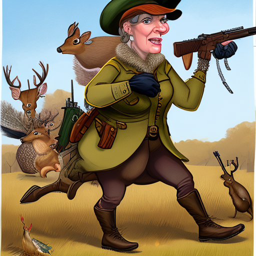 Openjourney prompt: A humorous caricature of a 45-year-ol...