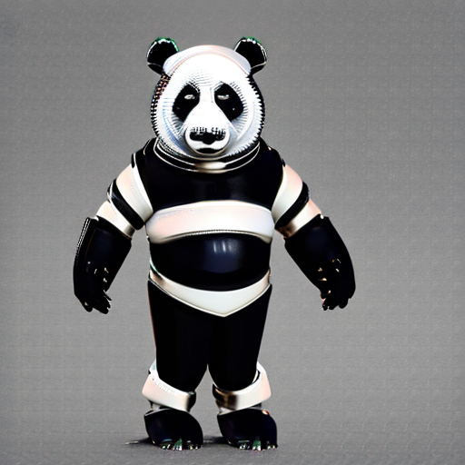 Stable Diffusion prompt: A full body panda character, rea...