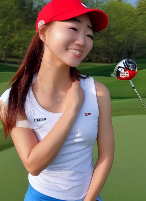 Stable Diffusion prompt: 1 girl, beautiful , pro golf , f...